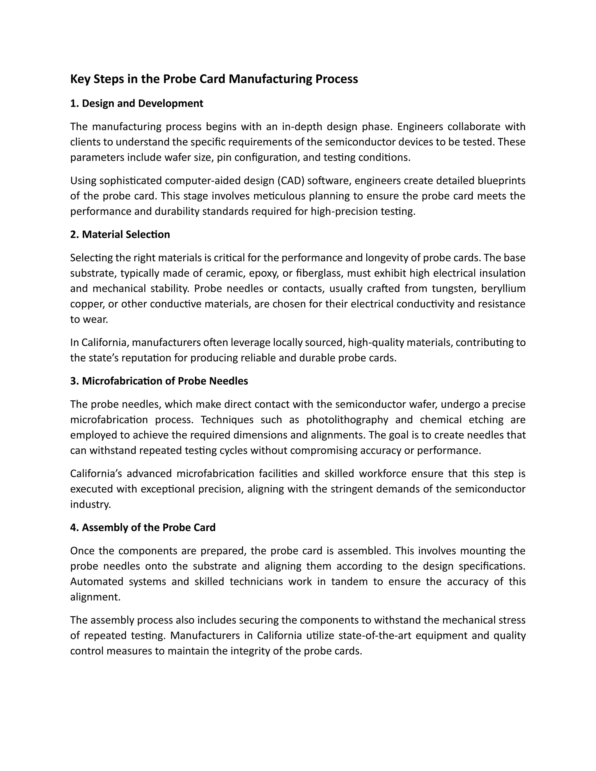 Probe Card Manufacturing Process in California.pdf