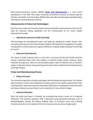 Probe Card Manufacturing Revolutionizing Semiconductor Testing.pdf ...