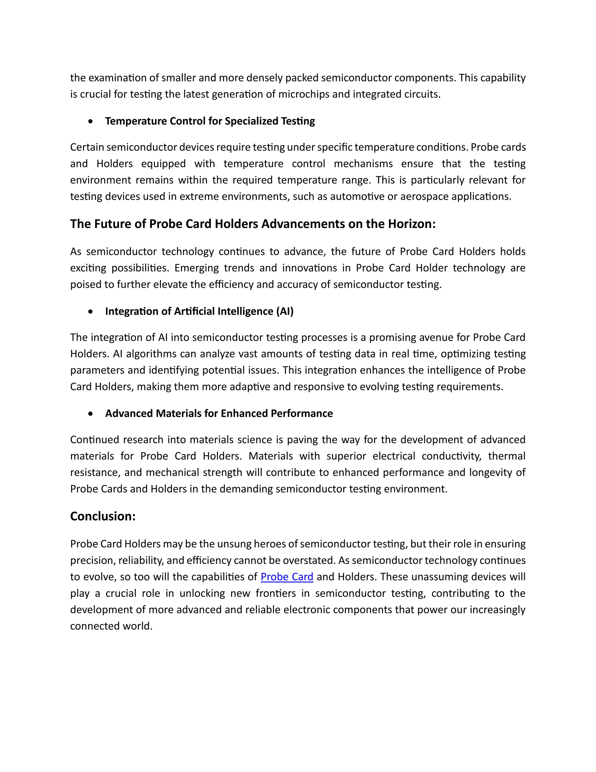 Probe Cards holder and Supplier Semi-Probes, Inc | PDF