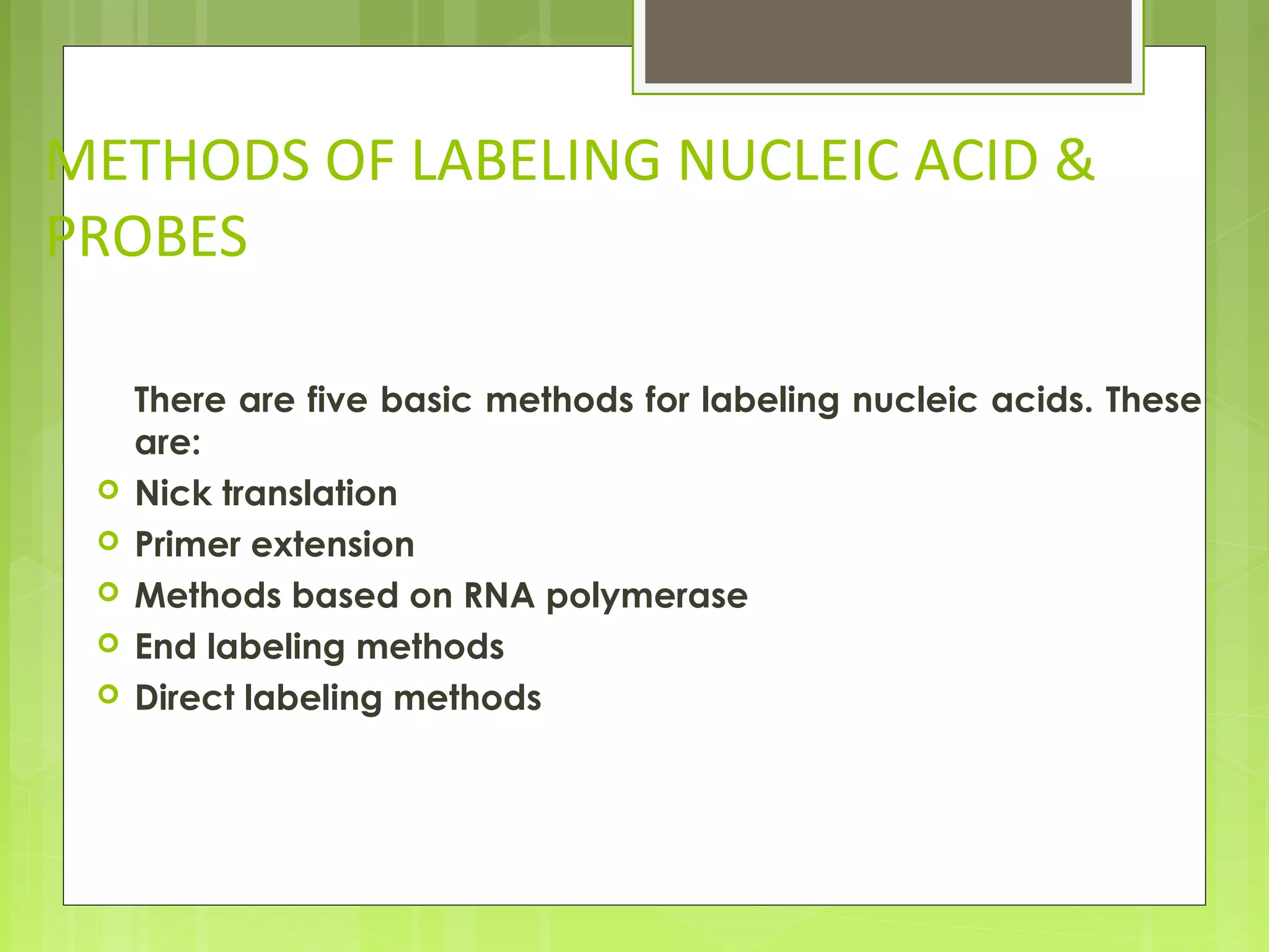 Probe labeling | PPT | Chemistry | Science