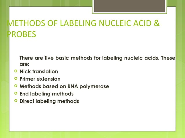 Probe labeling | PPT | Chemistry | Science
