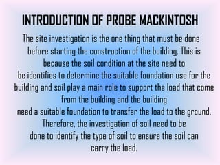 Probe machintosh | PPTX