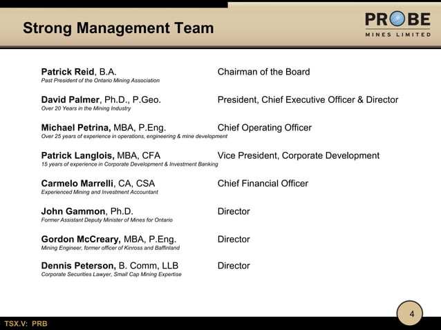 Probe mines presentation_october11.2013 | Commodities | Economy