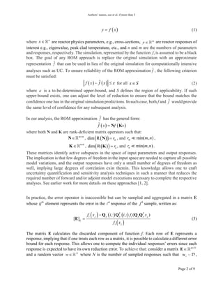 Probabilistic Error Bounds for Reduced Order Modeling M&C2015 | PDF