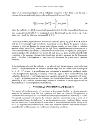 Probabilistic Error Bounds for Reduced Order Modeling M&C2015 | PDF