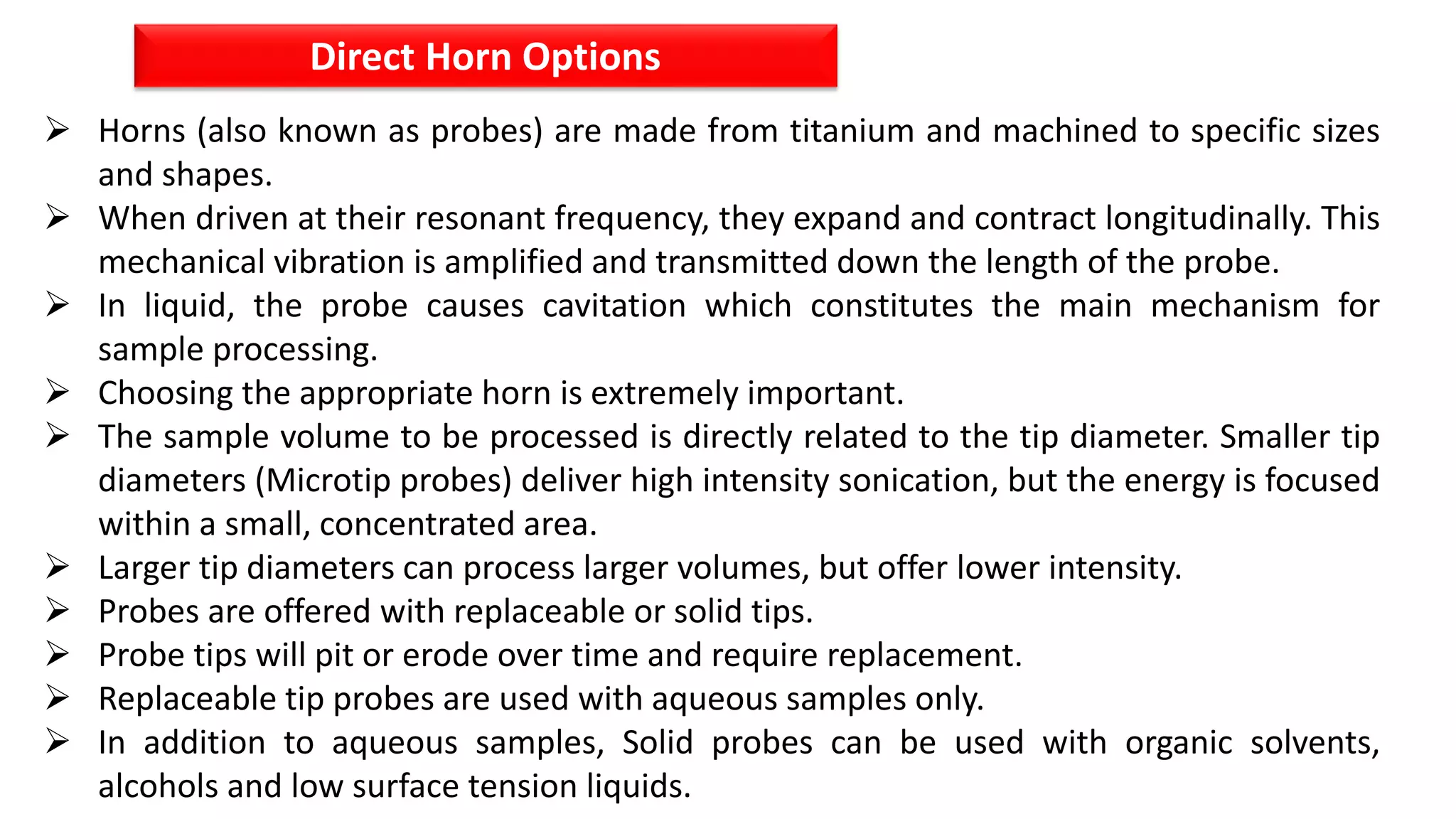 Probe sonicator | PPTX