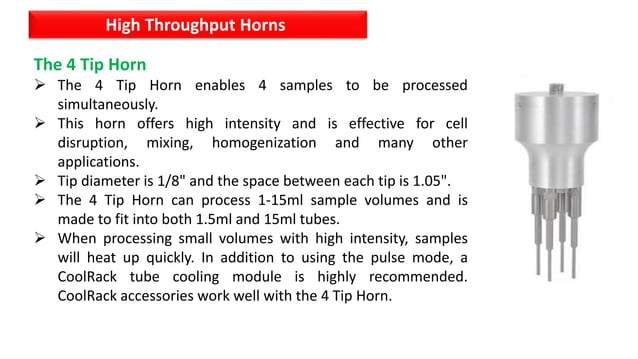 Probe sonicator | PPTX
