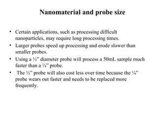the probe sonicator instrument parts.pptx