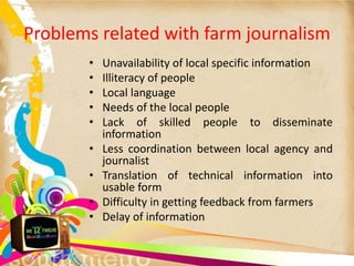 Problems with farm journalism | PPTX