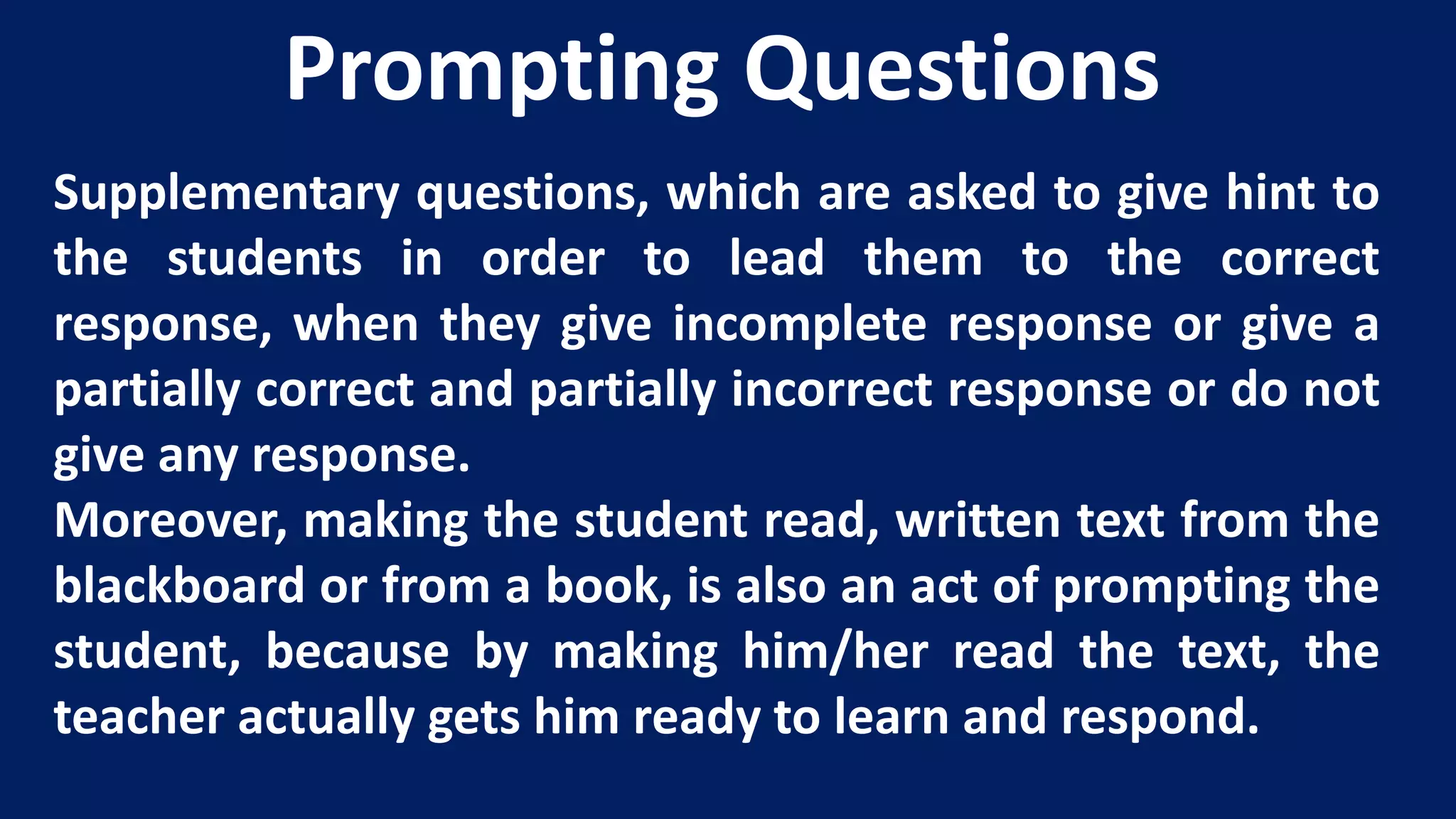 Probing by questioning skill | PDF