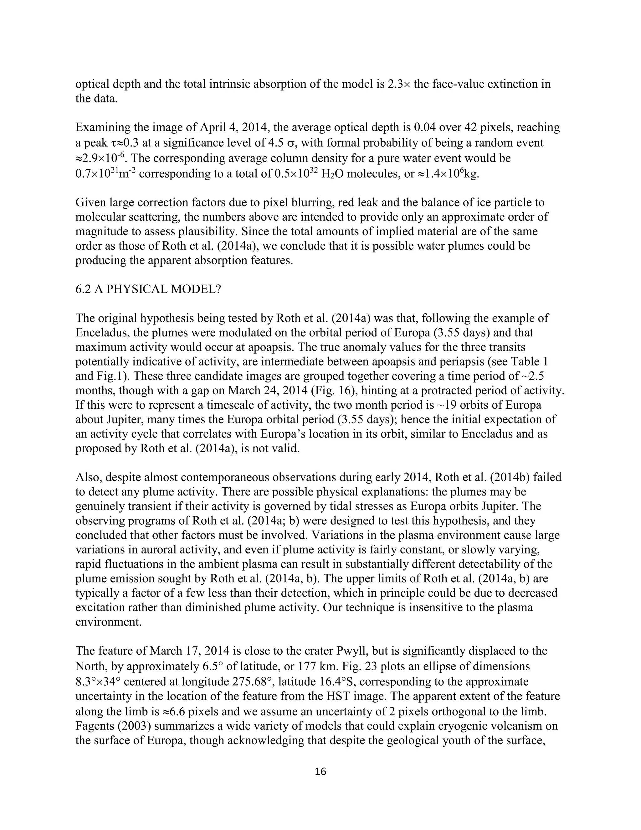 PROBING FOR EVIDENCE OF PLUMES ON EUROPA WITH HST/STIS | PDF