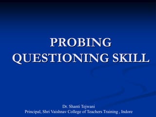 Probing questioning skill | PDF