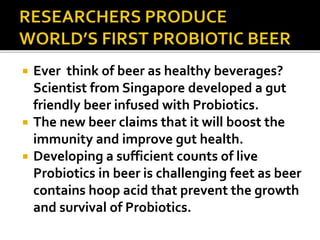 Probiotic beer | PPTX