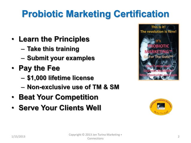 Probiotic Marketing(tm) Certification Introduction | PPSX | Marketing and Advertising | Business