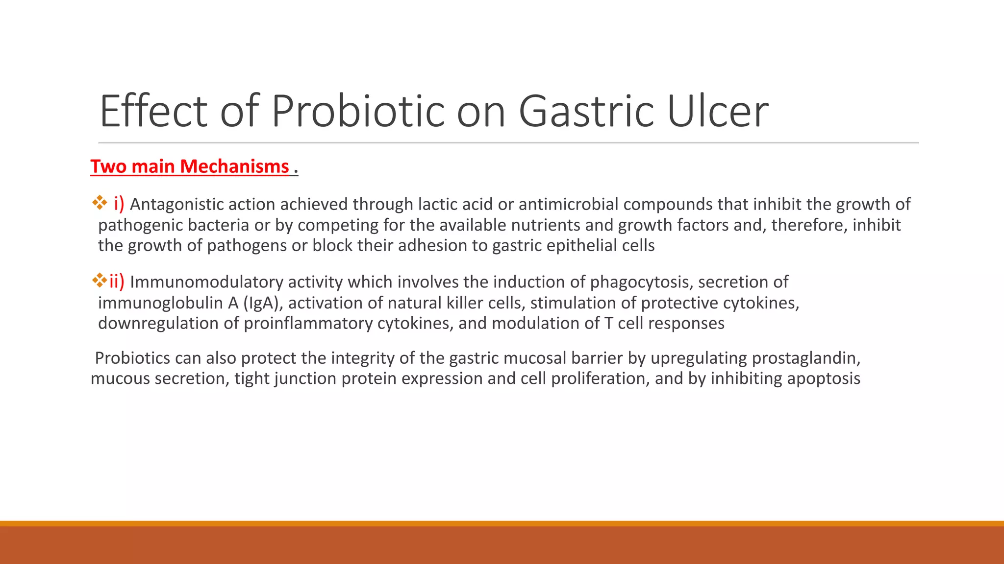 Probiotic on gastric ulcer | PPTX