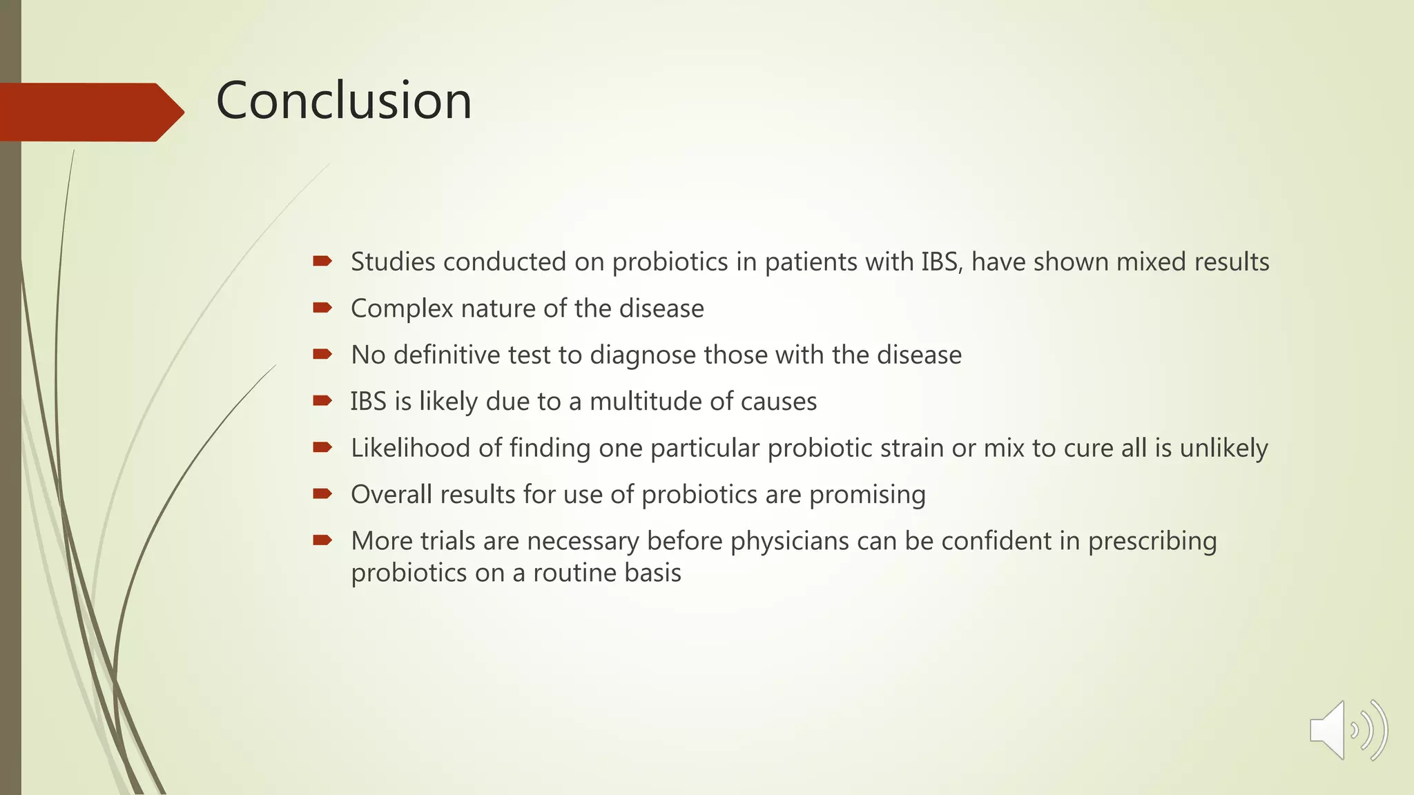 Efficacy of Probiotics on Alleviating IBS Symptoms | PPTX