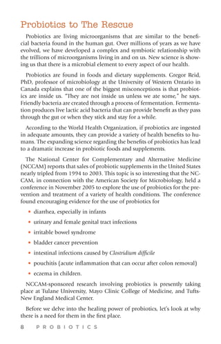 Probiotics | PDF | Digestive Disorders | Diseases and Conditions