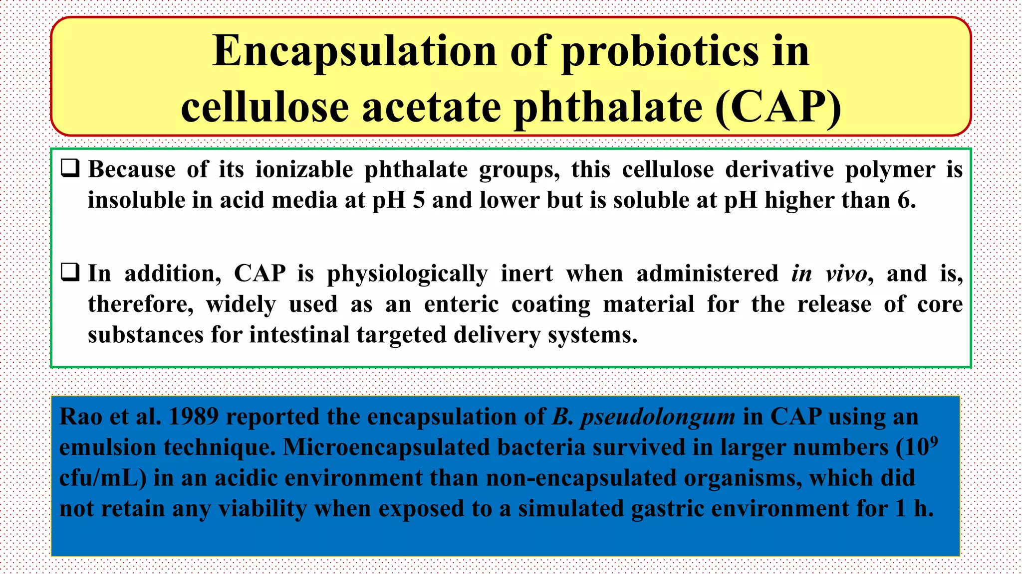 Micro-encapsulation of Probiotics | PPTX