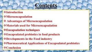 Micro-encapsulation of Probiotics | PPTX