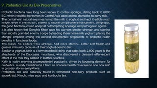 Role of Probiotics in food industry | PPT