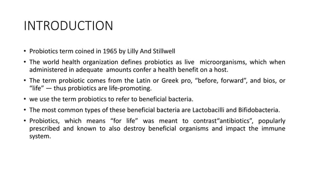 Probiotics | PPT