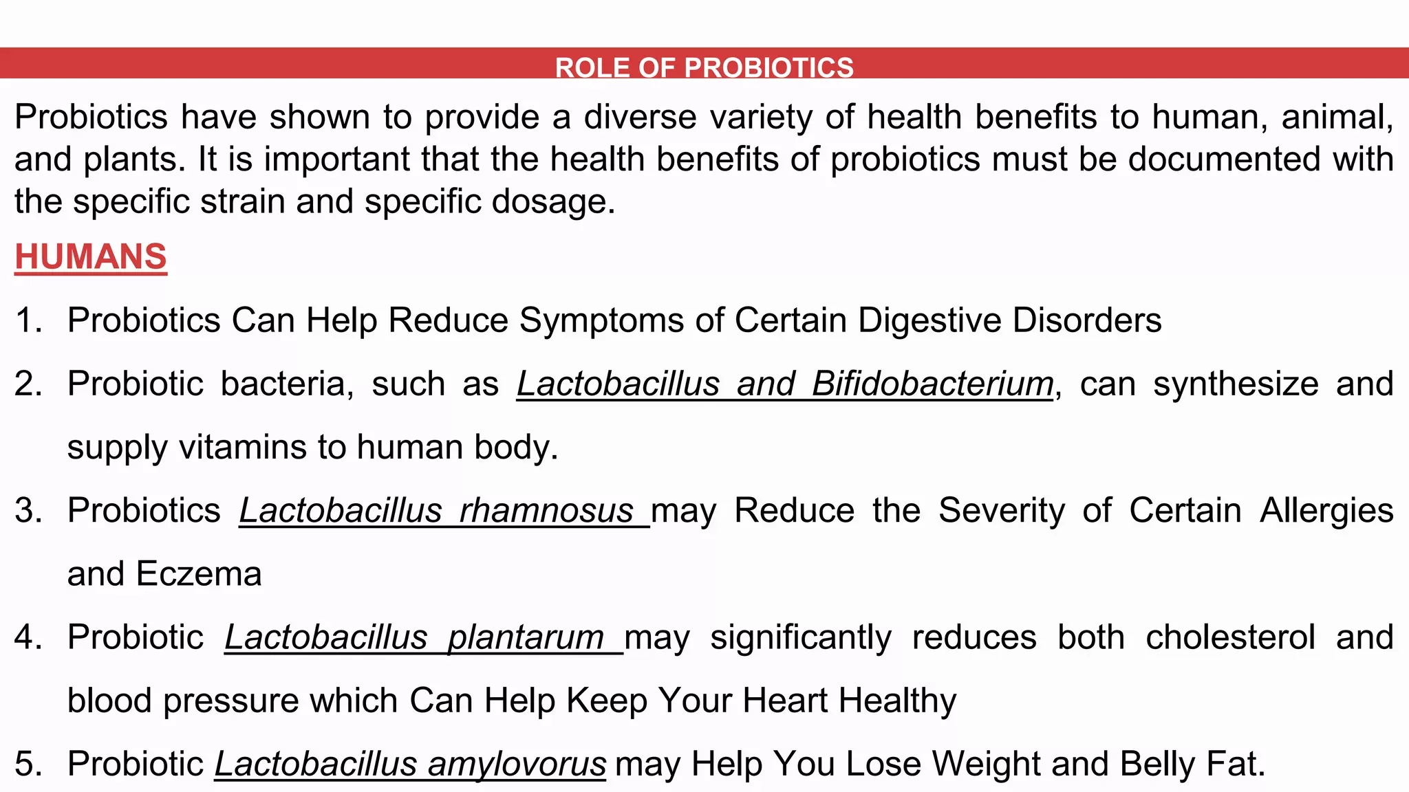 Probiotics and Diarrhea Management | PPTX