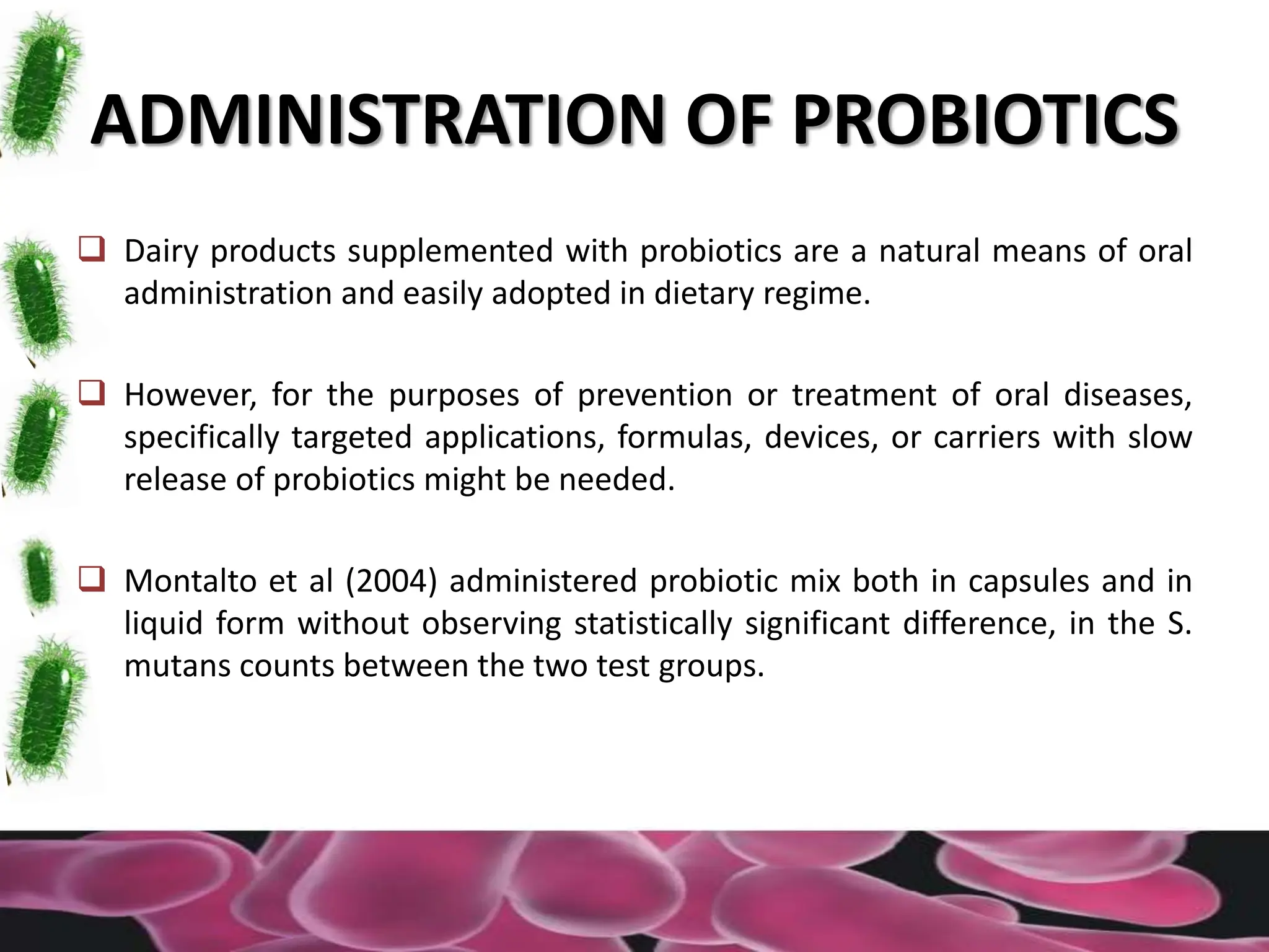 Role of PROBIOTICS in periodontal disease | PPTX