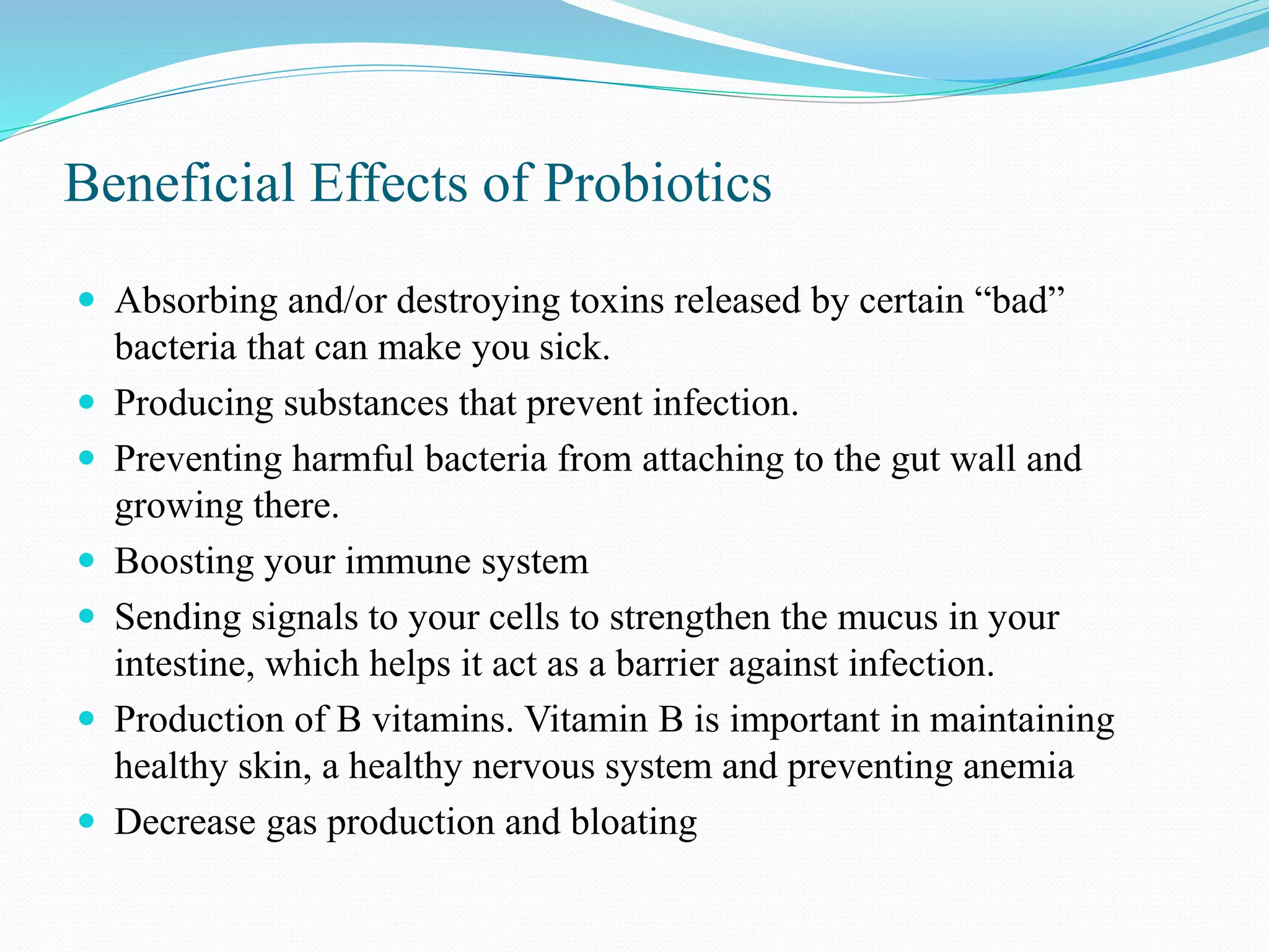Probiotics and health benefits | PPTX