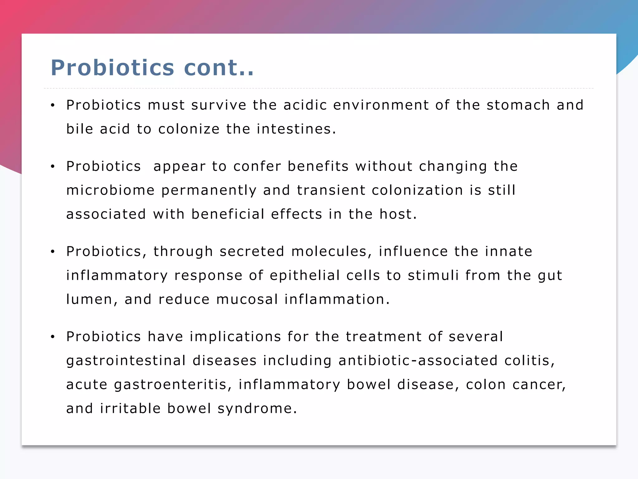 Probiotics and its mechanism | PPTX