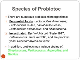 Probiotic and Prebiotic; Their Antimicrobial effect | PPT