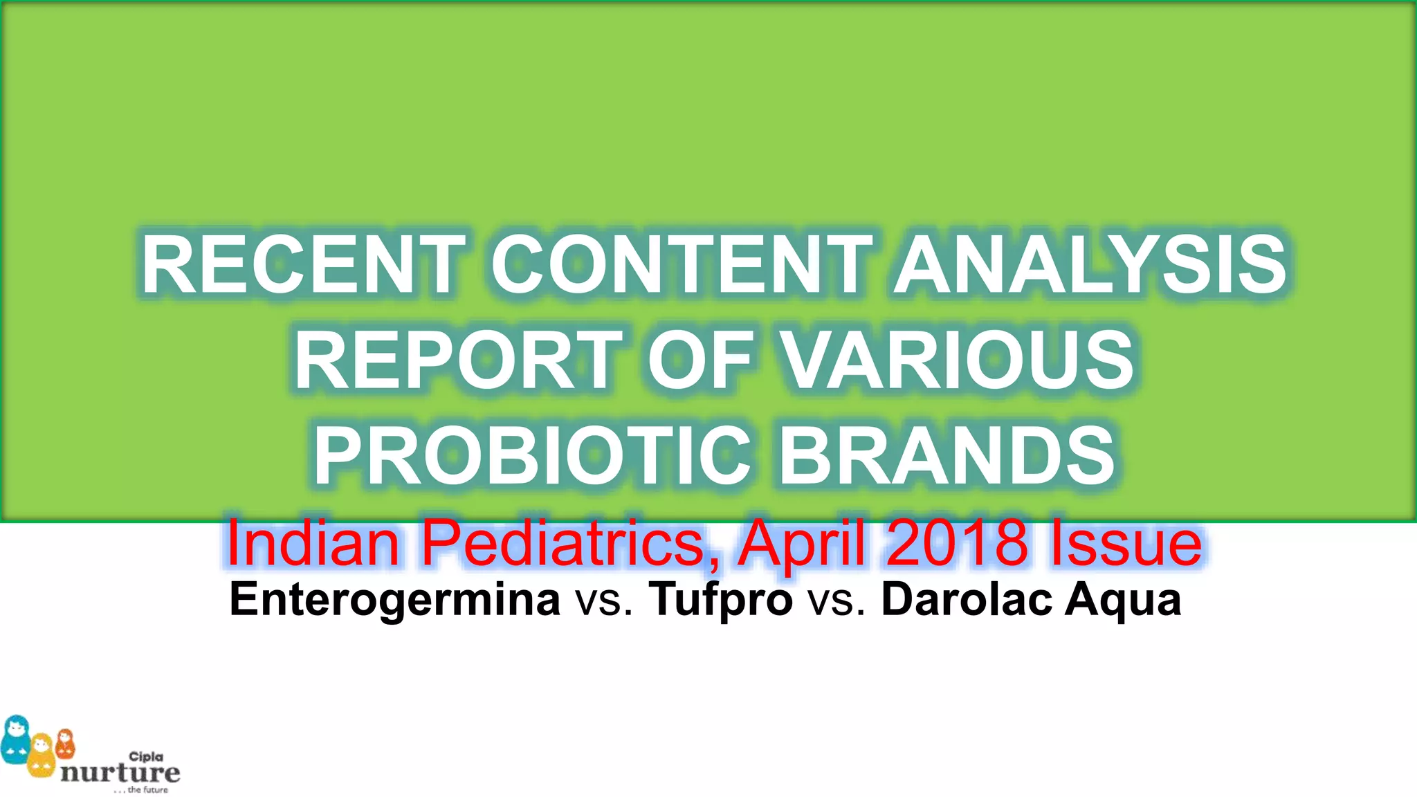Probiotics in diarrhea in India - Special Ref to LrGG Lactobacillus ...