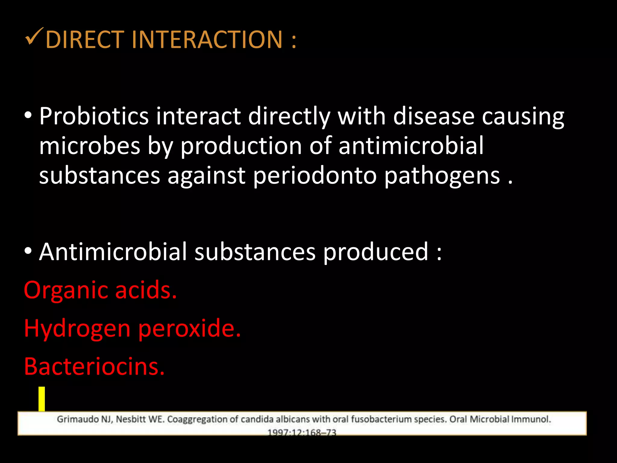 Probiotics in periodontal health and disease | PPTX