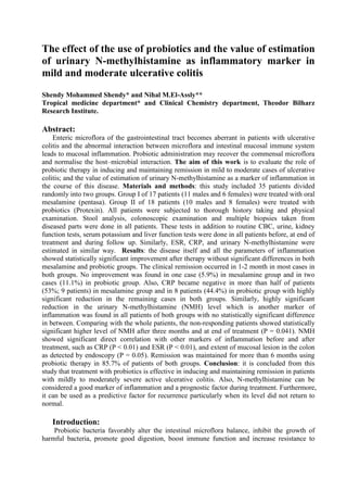 Probiotics in ulcerative colitis, alphapref | PDF