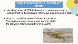 Probiotics used in aquaculture | PDF