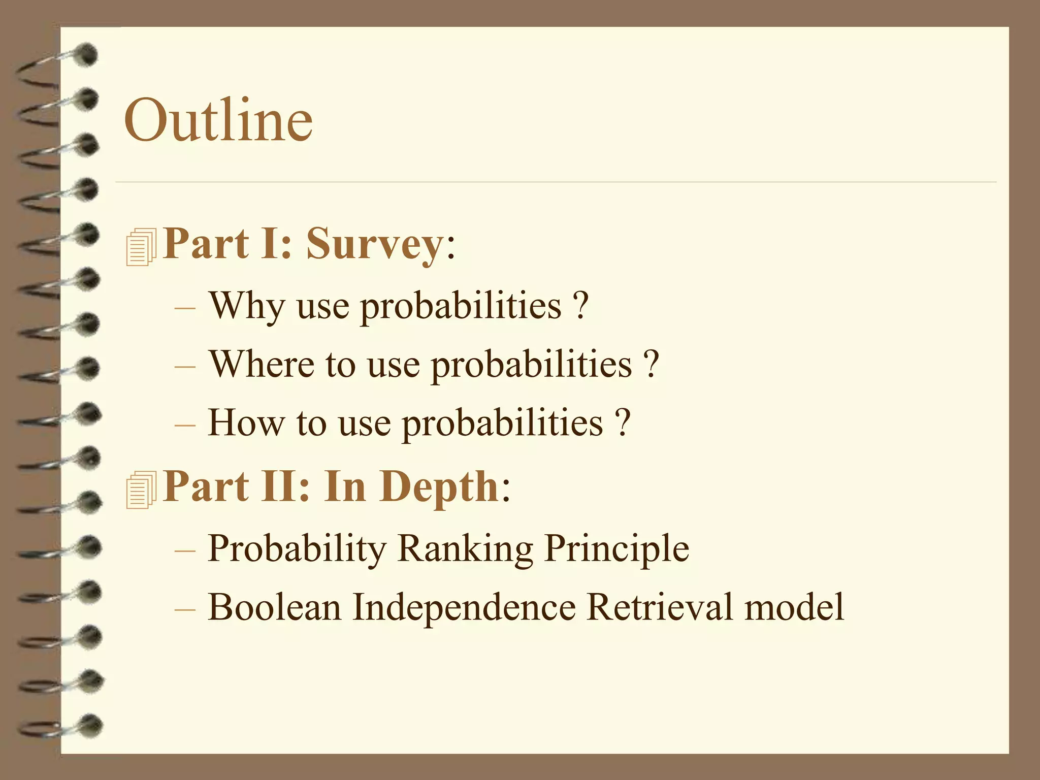 Probablistic information retrieval | PPT
