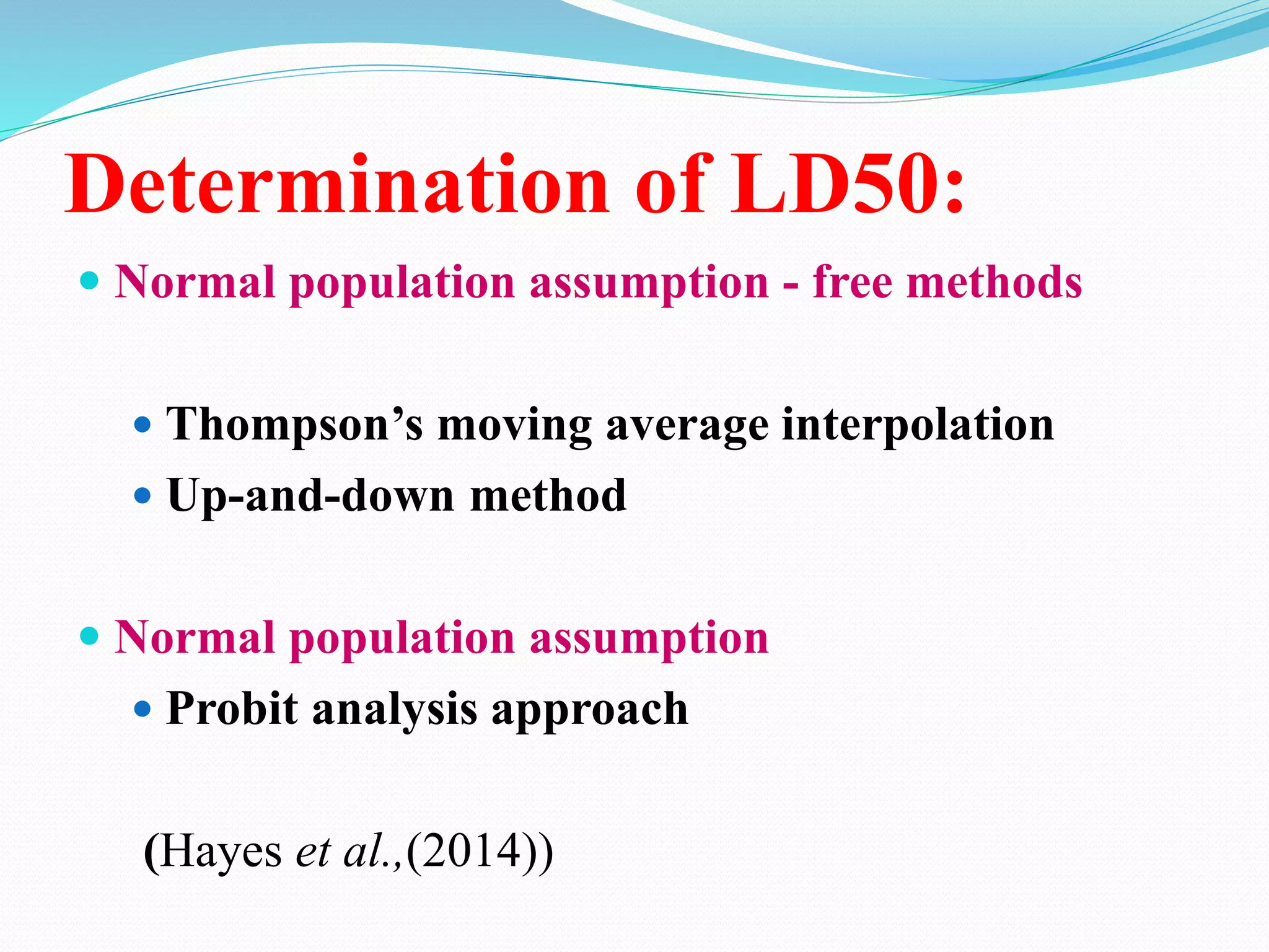Probit analysis in toxicological studies | PPTX