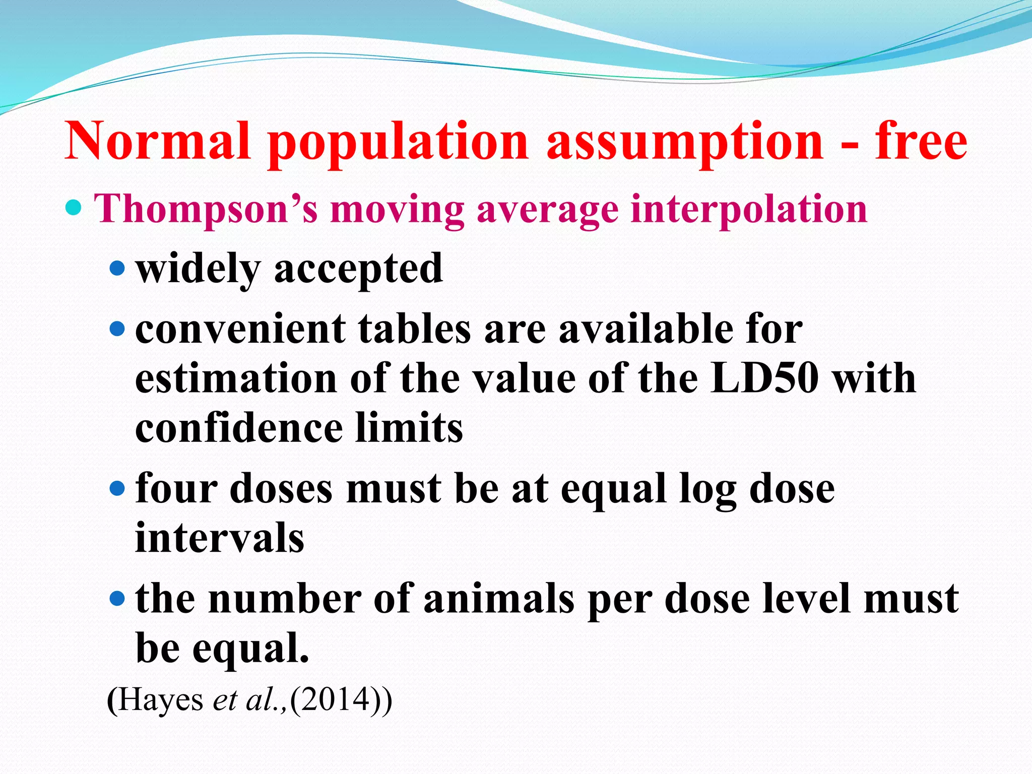 Probit analysis in toxicological studies | PPTX