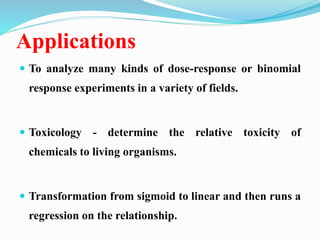 Probit analysis in toxicological studies | PPTX