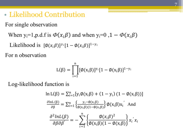 Probit and logit model | PPTX