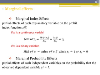 Probit and logit model | PPTX