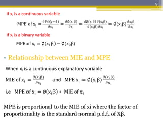Probit and logit model | PPTX
