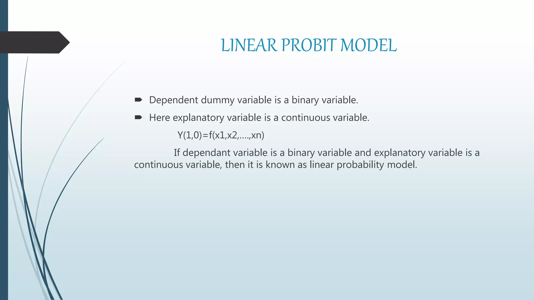 Probit model | PPTX
