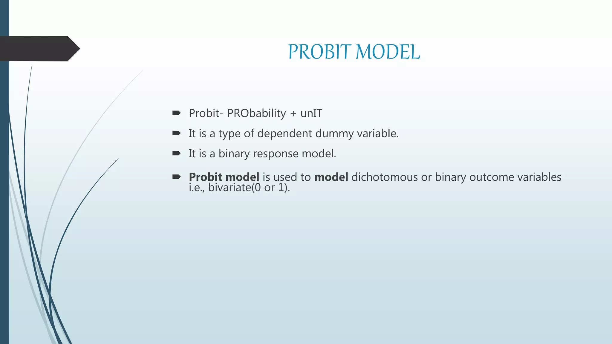Probit model | PPTX