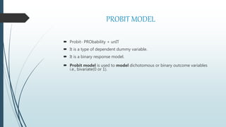 Probit model | PPTX