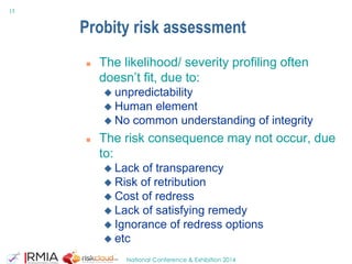 Probity is a pool with no shallow end | PPTX