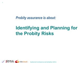 Probity is a pool with no shallow end | PPTX