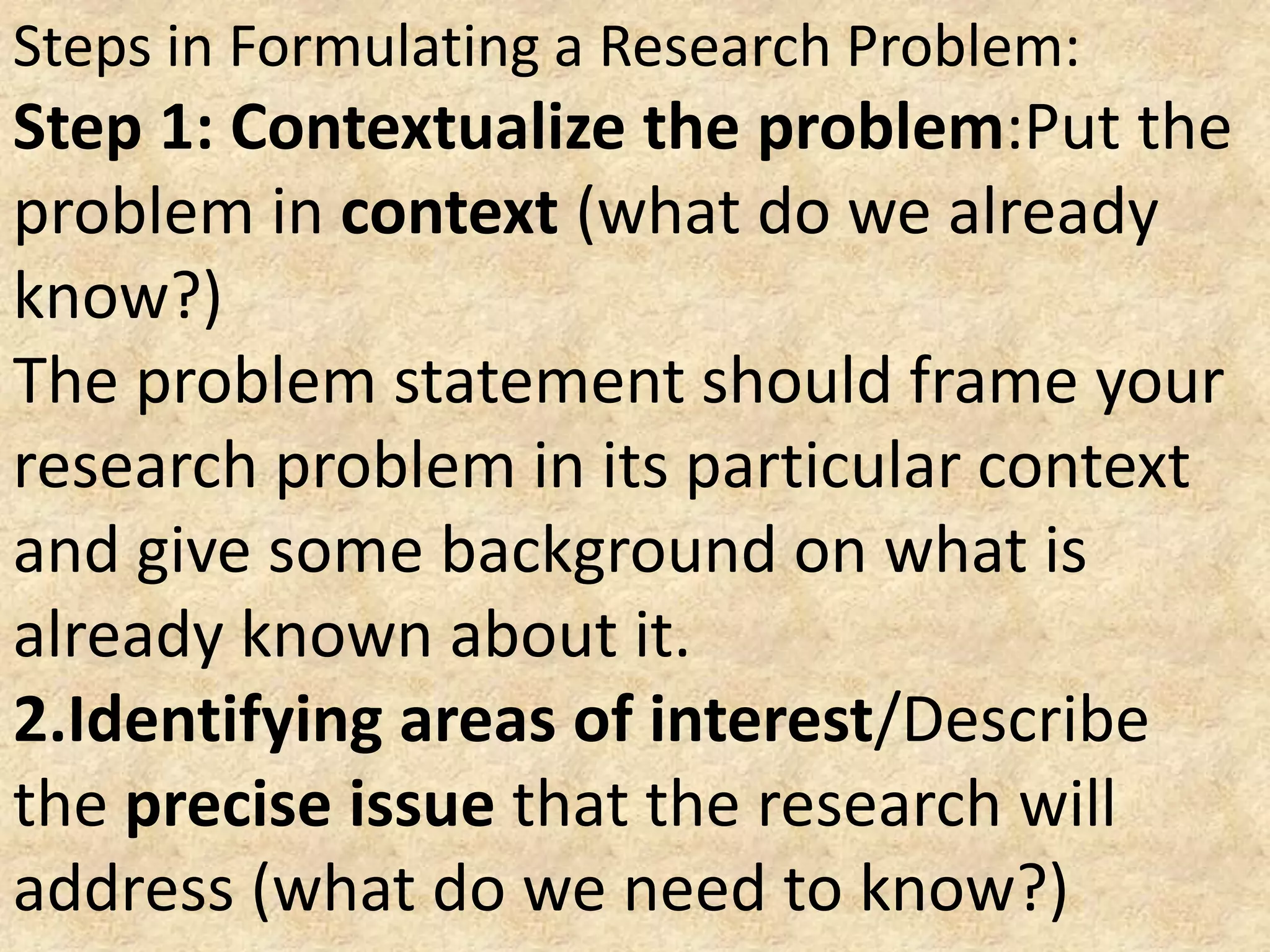 Research Problem | PPTX