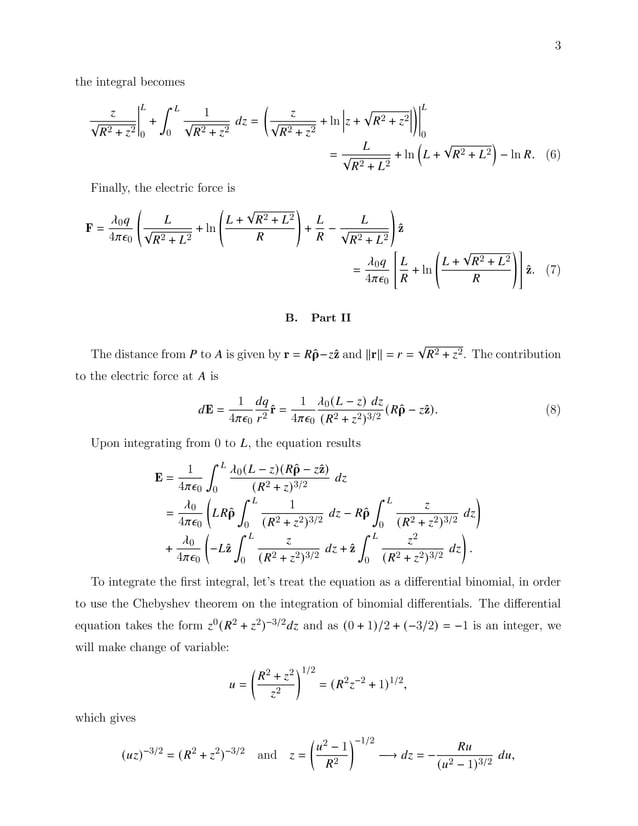 Continuous Charge Distributions, Example | PDF