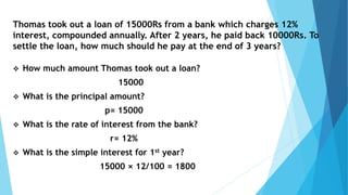 Problem in compound interest | PPTX