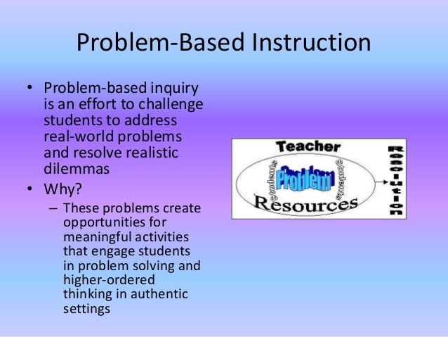 Problem based and project-based learning